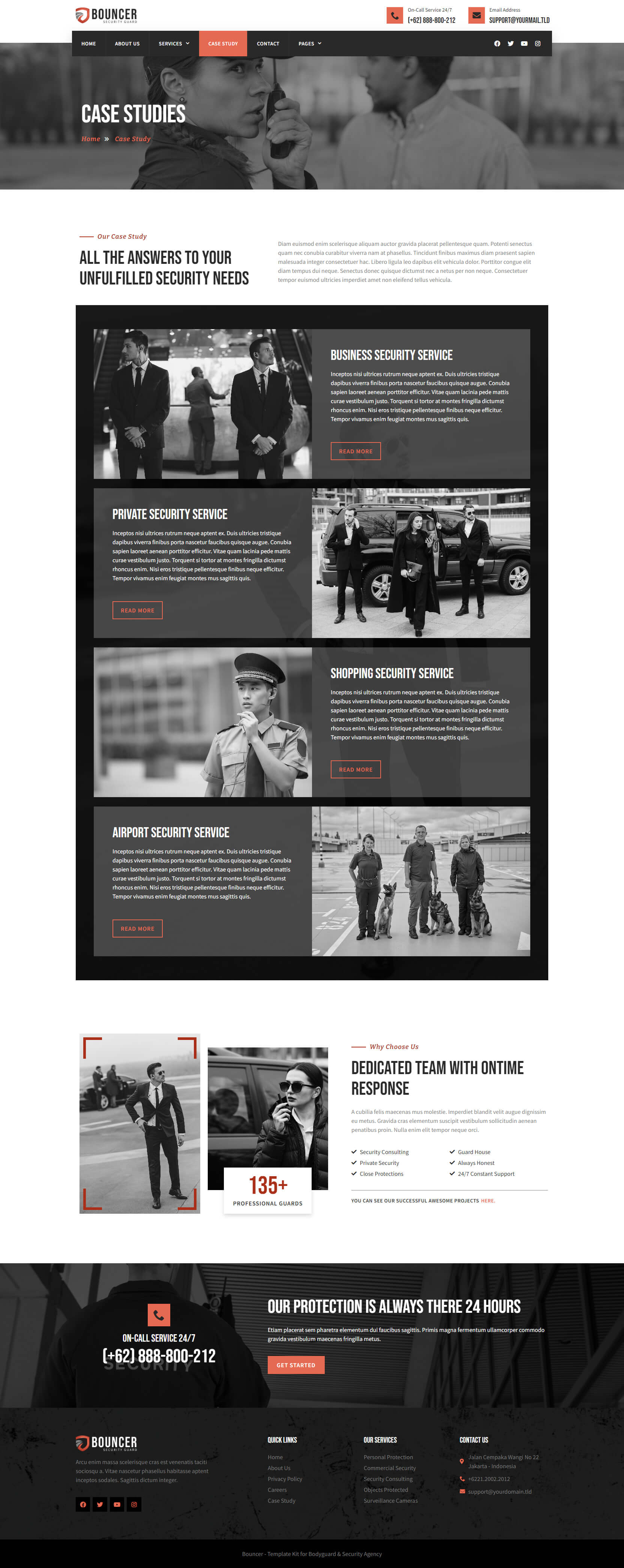 Bouncer - Bodyguard & Security Agency Elementor Template Kit by moxcreative